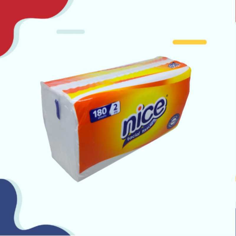 Promo Nice Facial Tissue Soft Pack 180 Sheets - 2 Ply [60 Pcs/ 1 Karton ...