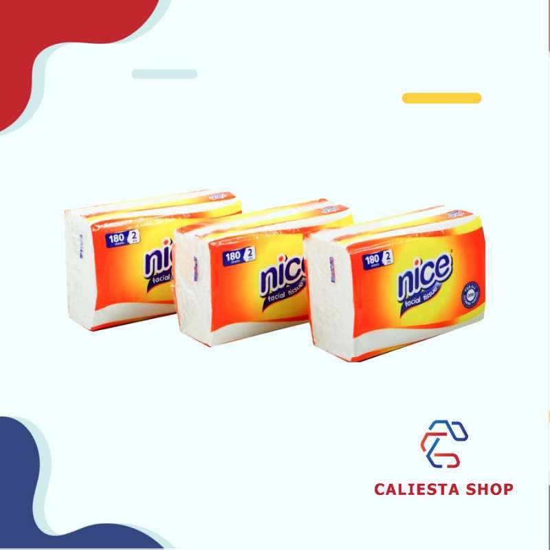 Promo Nice Facial Tissue 360 Helai / 180 Sheets - 2 Ply Diskon 26% Di ...