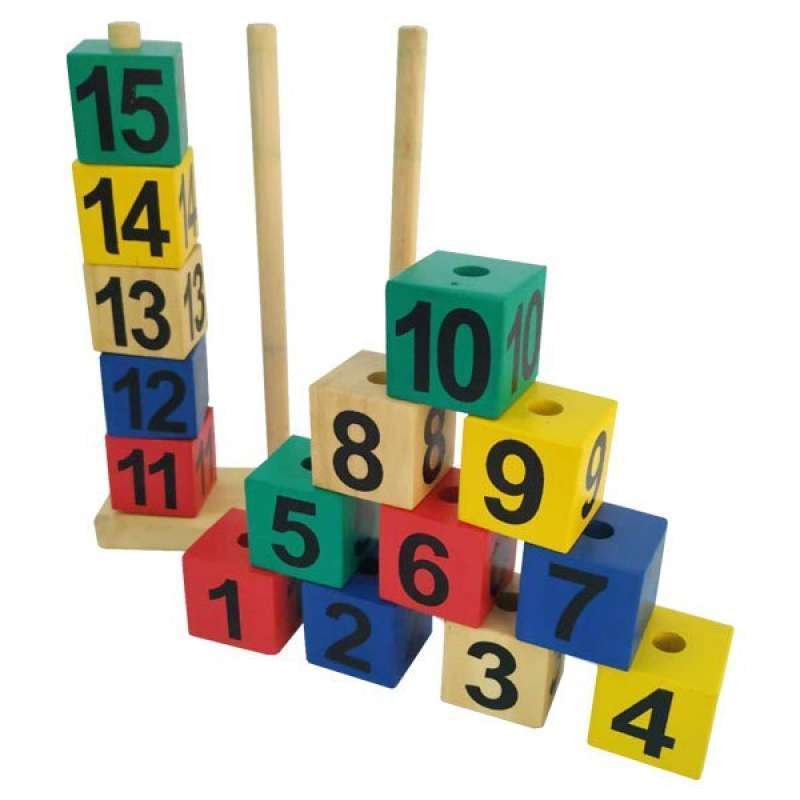 Jual Menara Angka 3 Tiang Bermain Sambil Belajar Mengenal Angka Di ...