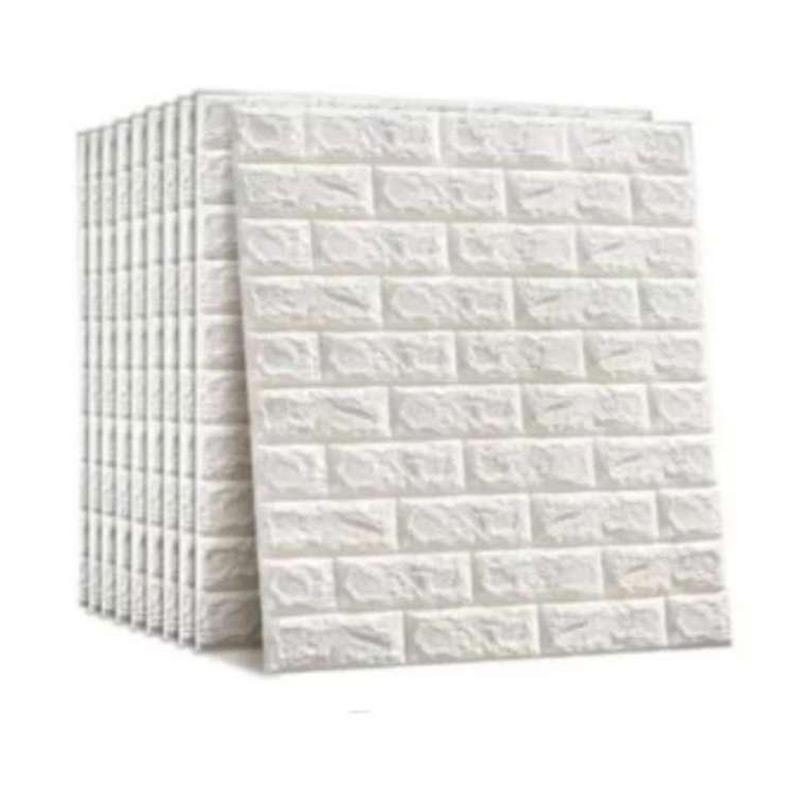 Jual No Brand Wallpaper Batu Bata Putih Foam 3d [77 X 70 Cm] Di Seller ...