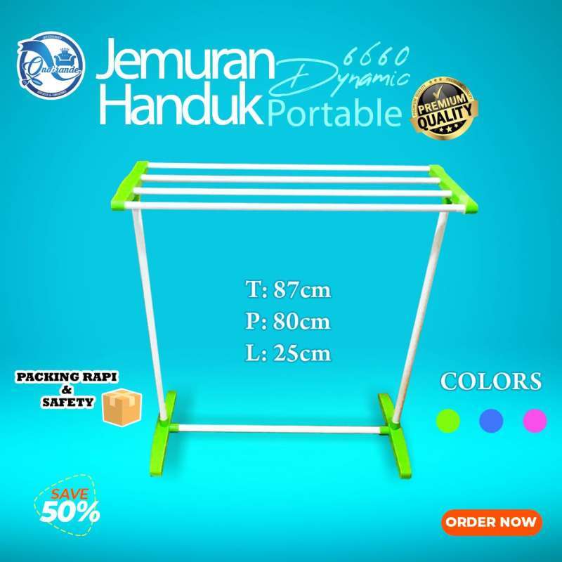 Jual Rak Jemuran Handuk Portable Dynamic 6660 / Rak Jemur / Standing ...