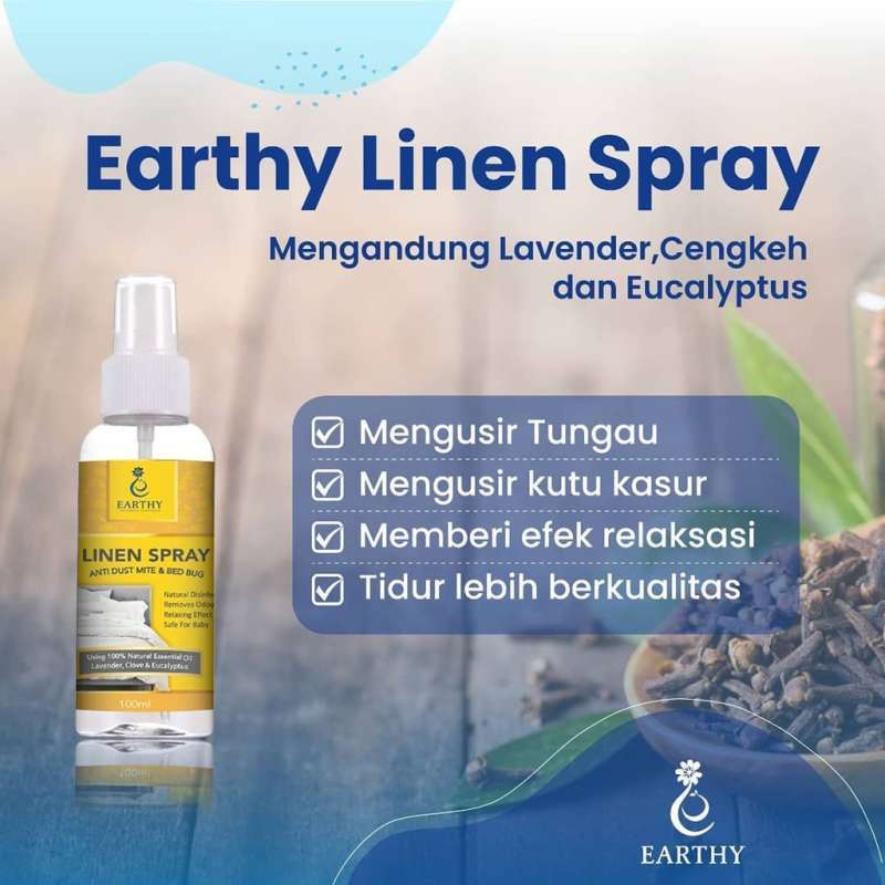 Jual Linen Spray Earthy-bed Spray-pembasmi Kutu Kasur 100 Ml Di Seller ...