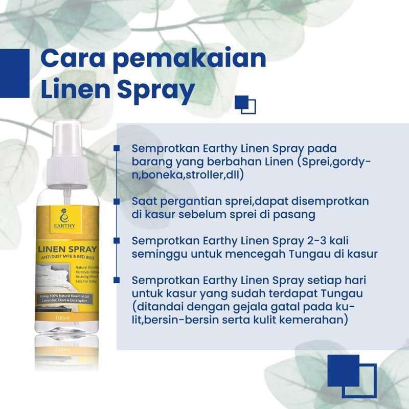 Jual Linen Spray Earthy-bed Spray-pembasmi Kutu Kasur 100 Ml Di Seller ...
