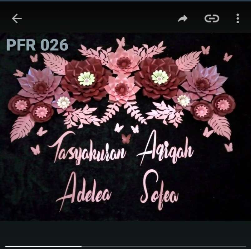Jual paper flower paket dekorasi lamaran PFR026 di Seller Paper Flower ...