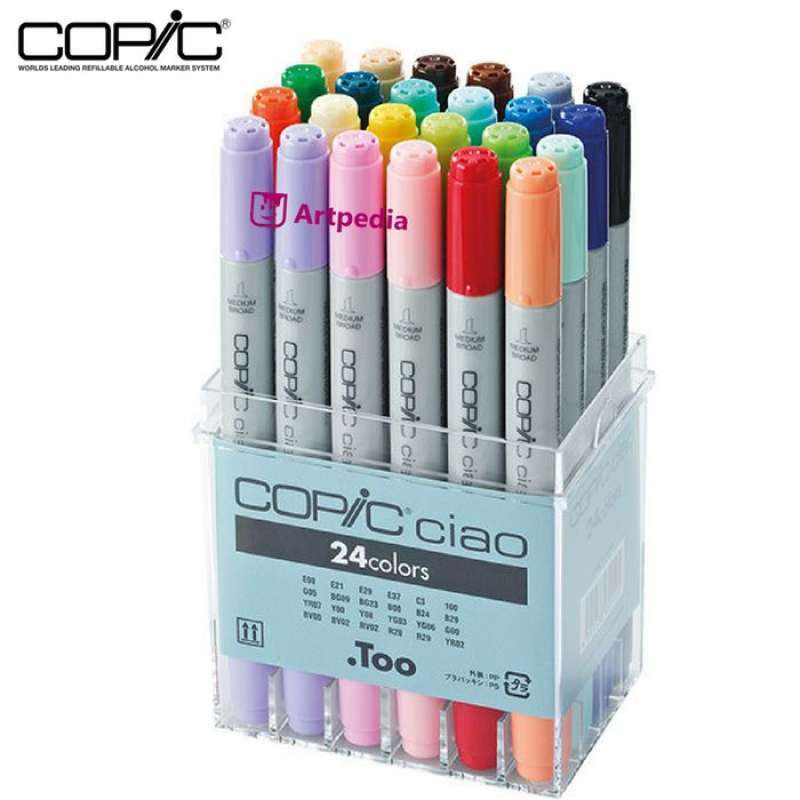 Jual Copic Ciao Marker Set 24 Basic - Copic Ciao 24 Colors - Spidol ...