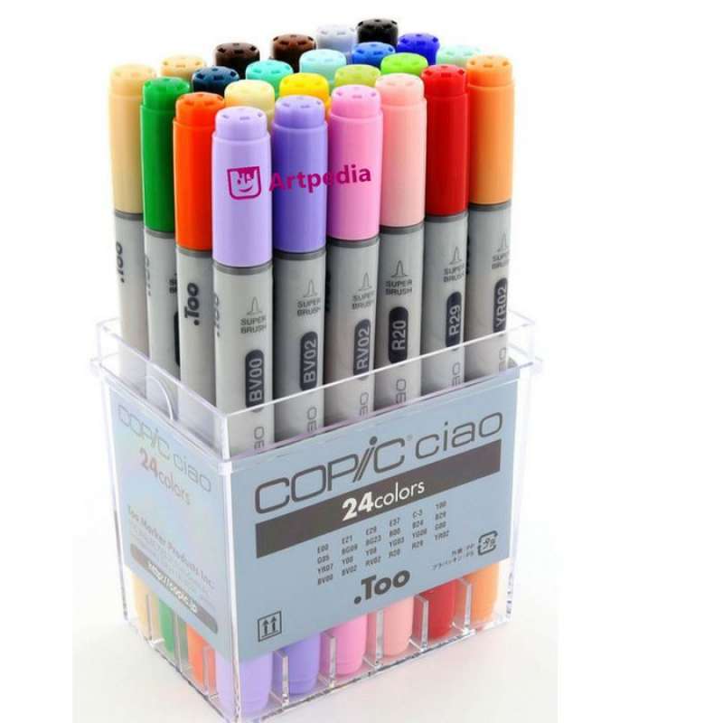 Jual Copic Ciao Marker Set 24 Basic - Copic Ciao 24 Colors - Spidol ...