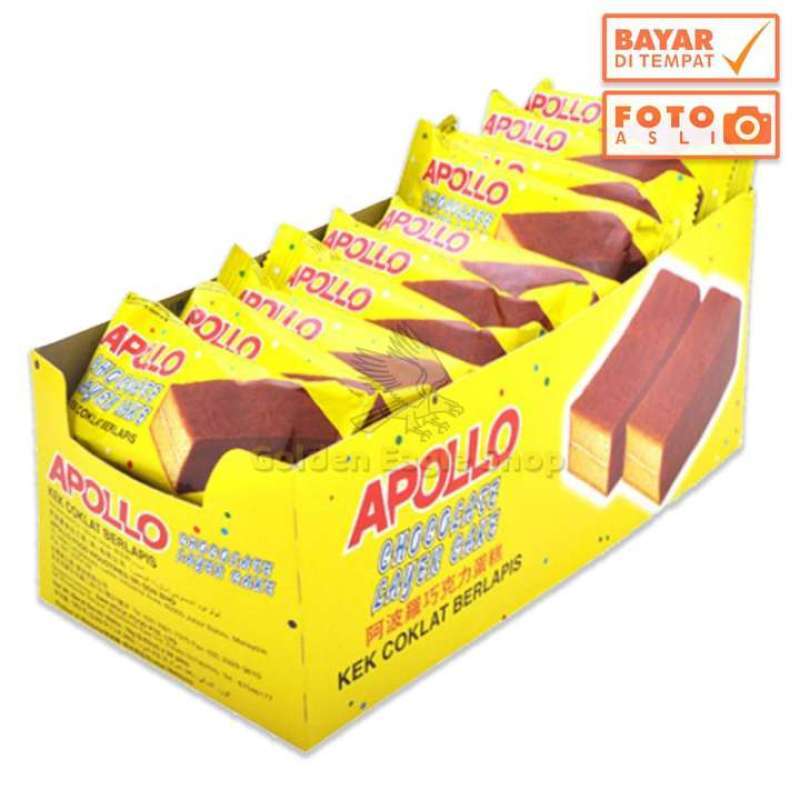 Jual Apollo Layer Cake - Cokelat isi 24 Bungkus (432g) di Seller Golden ...