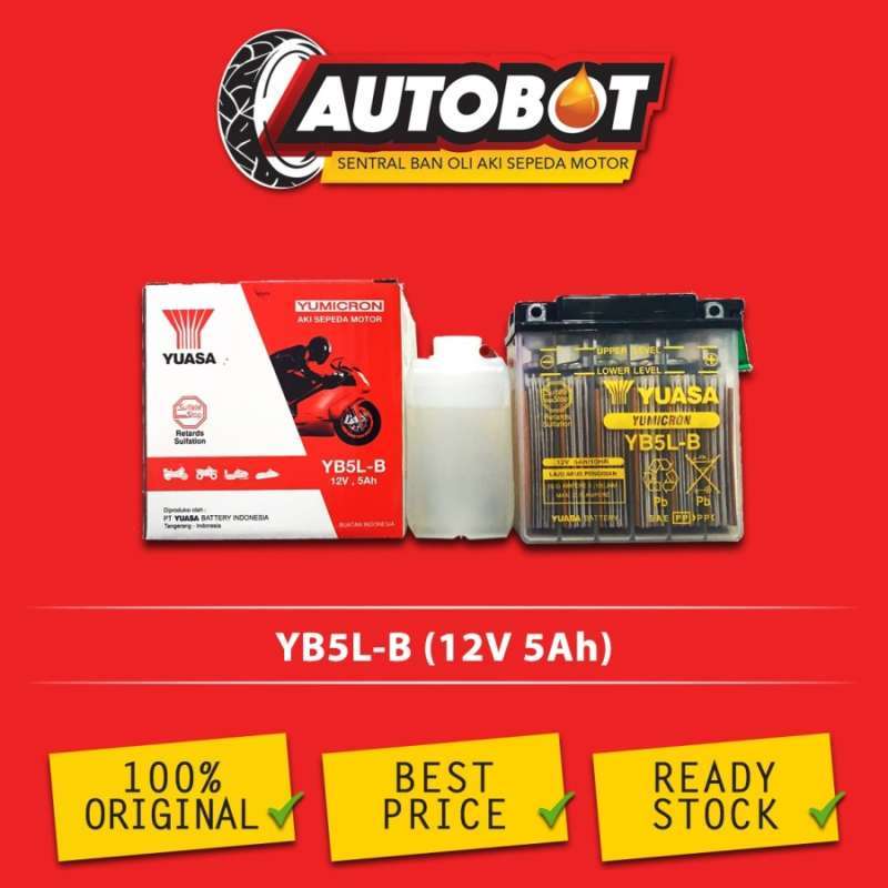 Jual Aki Motor Bebek/aki Basah Yuasa Yb5l-b Yb5lb/aki Yamaha/aki Honda Di Seller Autobot ...
