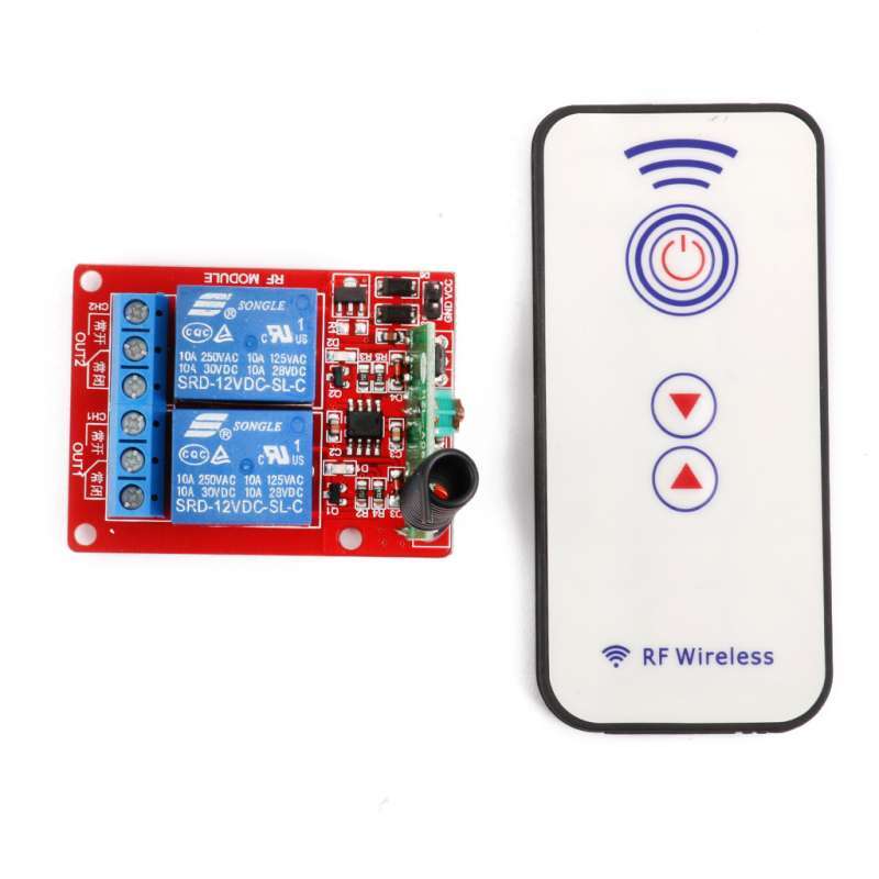 Promo 12V 433MHz 2CH Relay Wireless RF Remote Control Switch Relay ...