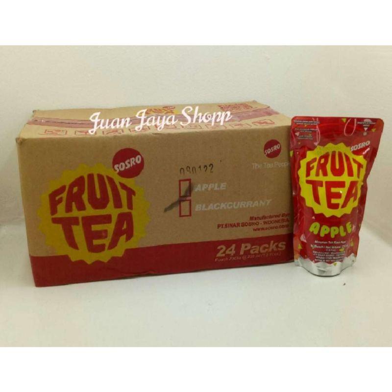 Jual 1 Karton - Fruit Tea Sosro Rasa Apel Minuman Teh [230 ml/24 pouch ...