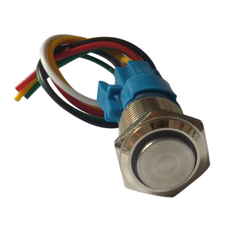 Promo 3-6V LED 16mm Momentary Push Button Switch IP65 with Wire ...
