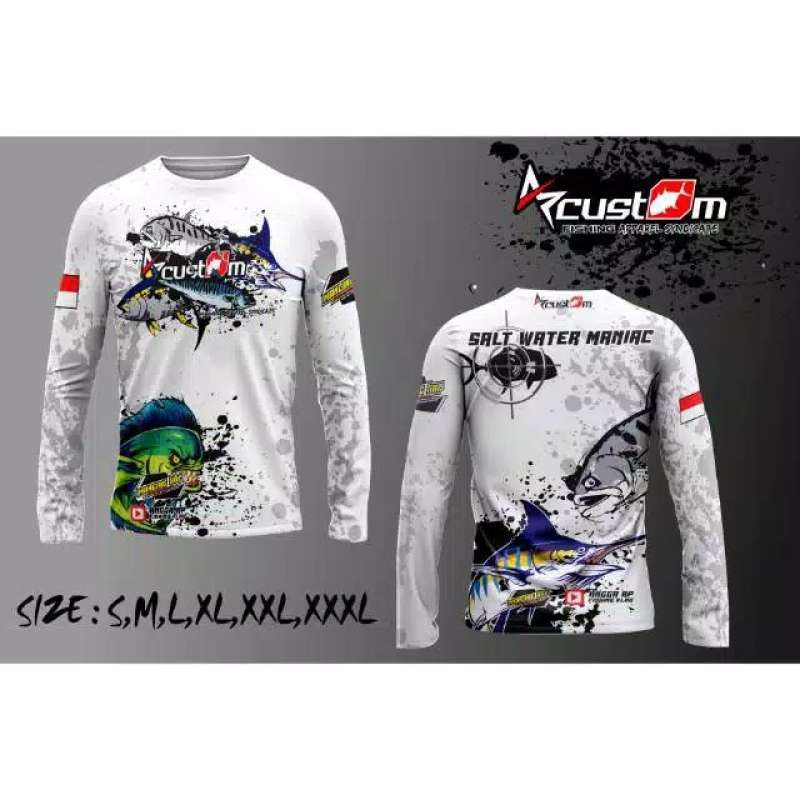 Jual Jersey Mancing Custom - Putih Hitam M Di Seller Oz Custom ...
