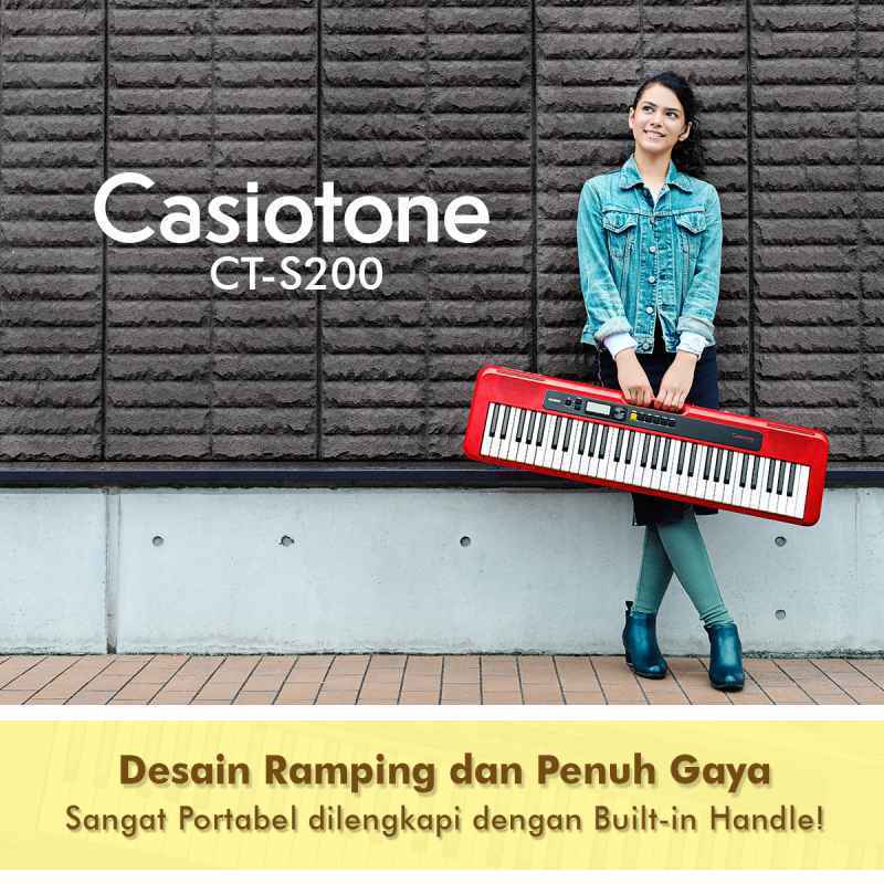 Promo Casio Ct S200 Keyboard Casiotone / Cts200 / Cts 200 Diskon 20% Di ...
