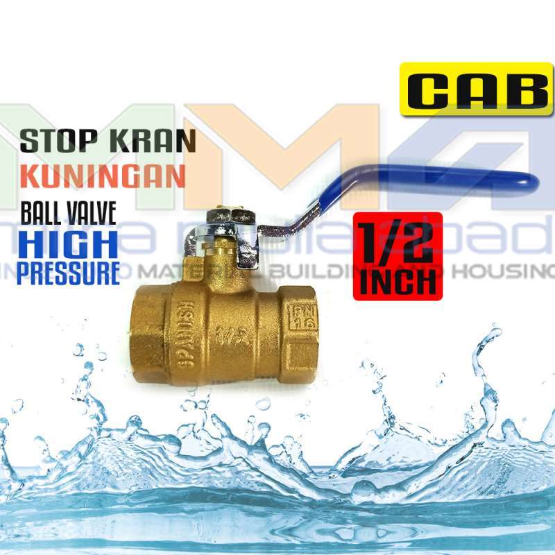 Jual Stop Kran Kuningan 1/2 l Ball Valve Keran 1/2 Inci Inch di Seller ...