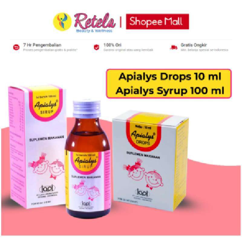Jual Apialys Drops 10 ml - Apialys Syrup 100 ml / Multivitamin Anak di ...