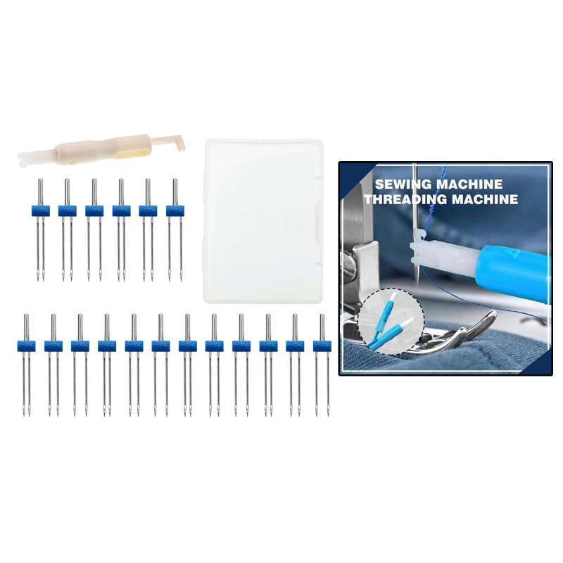 Jual Double Sewing Machine Needle Twin Stretch With Threader Machine ...