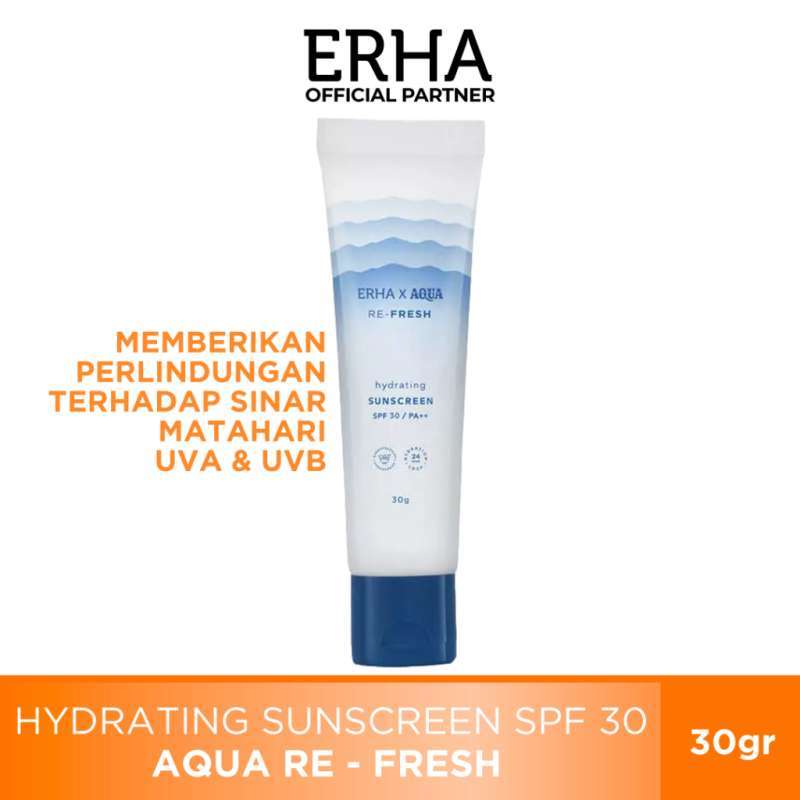 Jual Erha X Aqua Re-fresh Hydrating Sunscreen Spf 30 Pa++ Sunblok Tone ...