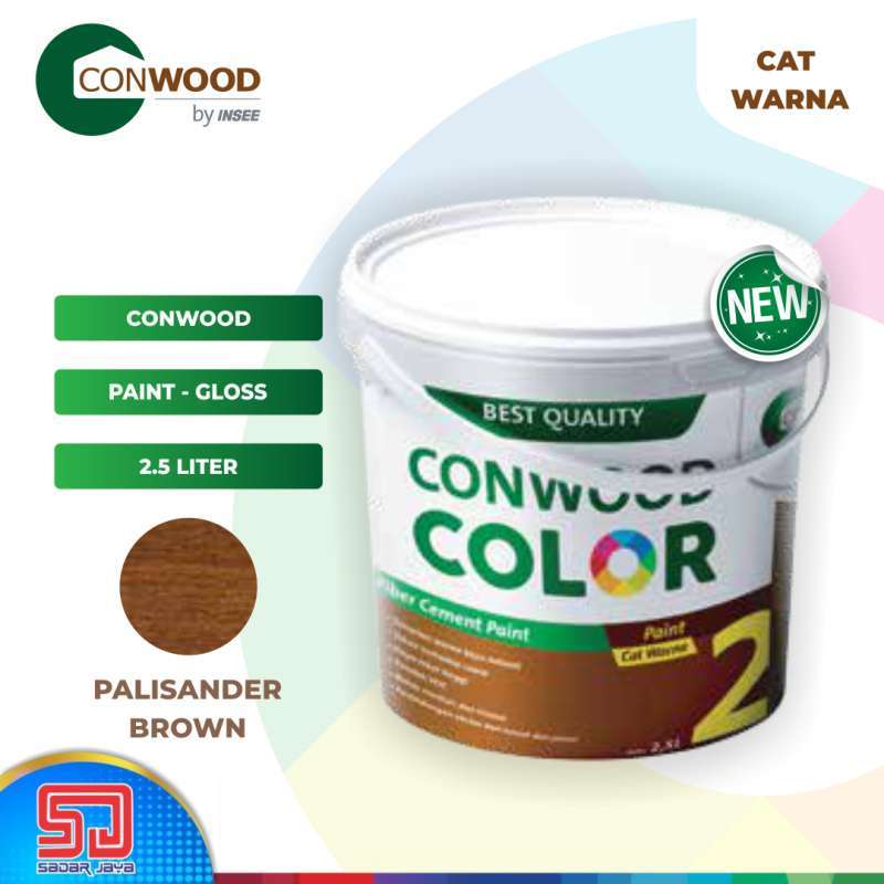 Jual Conwood Color Warna Kayu Glossy 2.5 Liter - Cat Lisplang Fiber ...