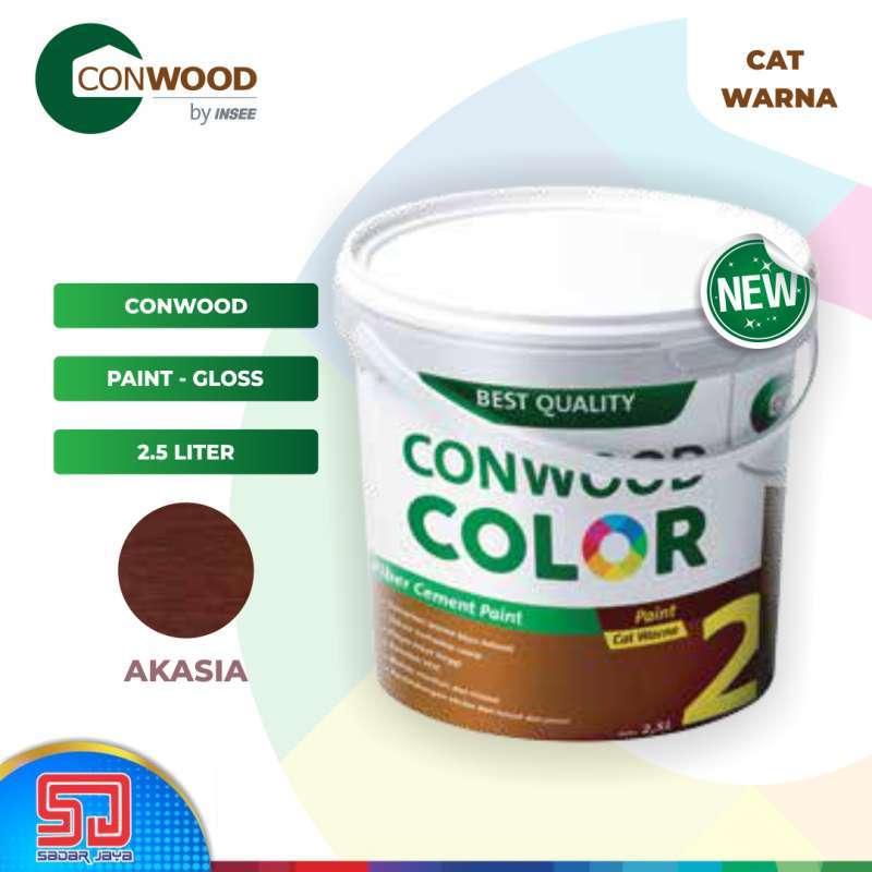 Jual Conwood Color Warna Kayu Glossy 2.5 Liter - Cat Lisplang Fiber ...