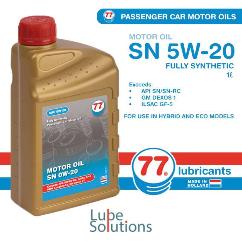 Jual OLI 77 LUBRICANTS MOTOR OIL SN 5W-20 (Liter) di Seller Lube ...