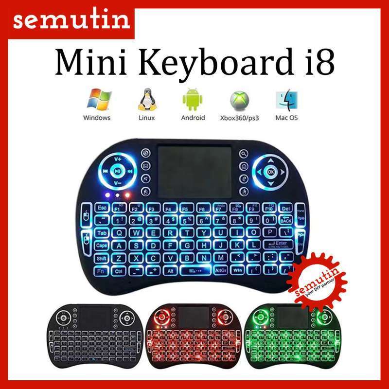Jual Mini Keyboard i8 Wireless Touchpad / Keypad Color Backlit di ...
