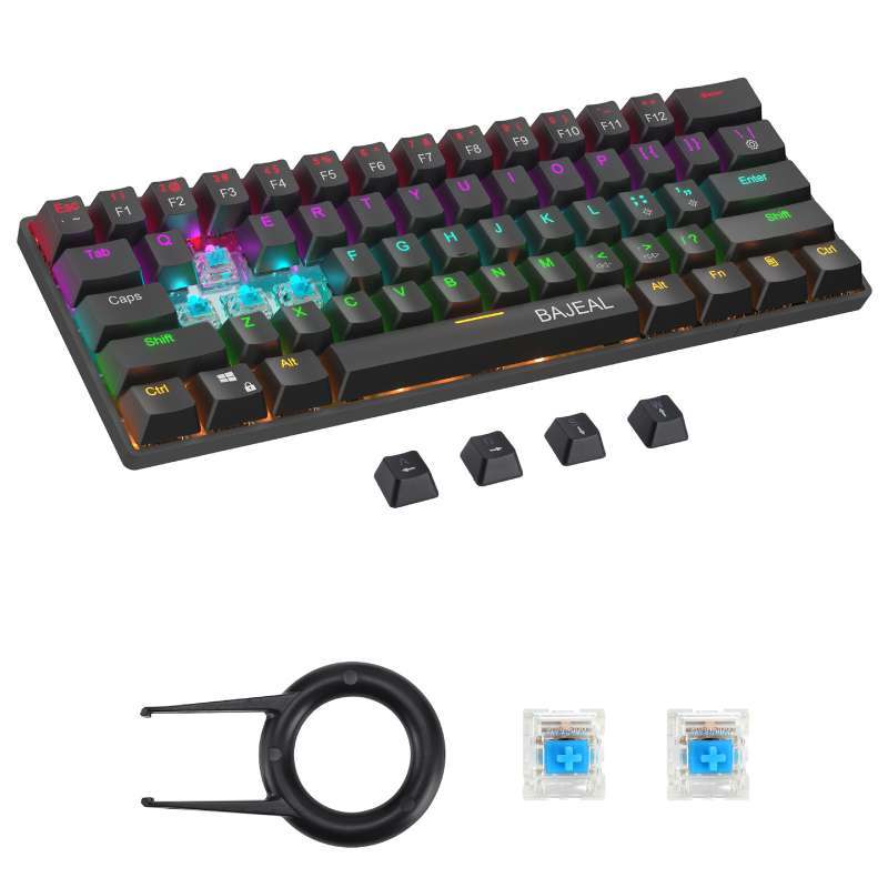 Jual Green Axis Mechanical Gaming Keyboard 61 Keys Rgb Led 61 Key Di ...