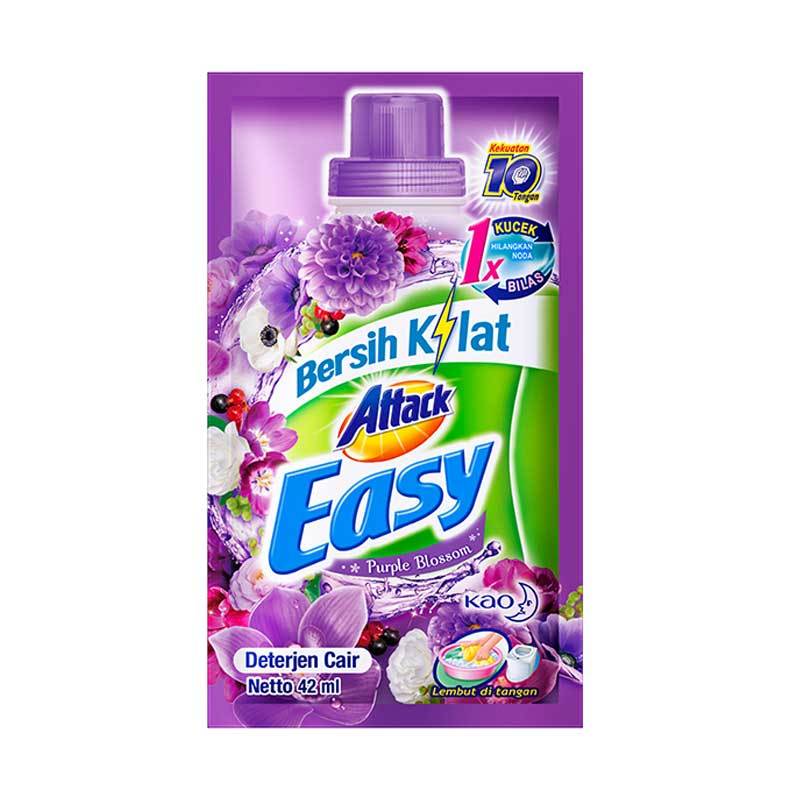 Jual ATTACK Easy Purple Blossom Detergent [1200 g] Free Attack Easy ...