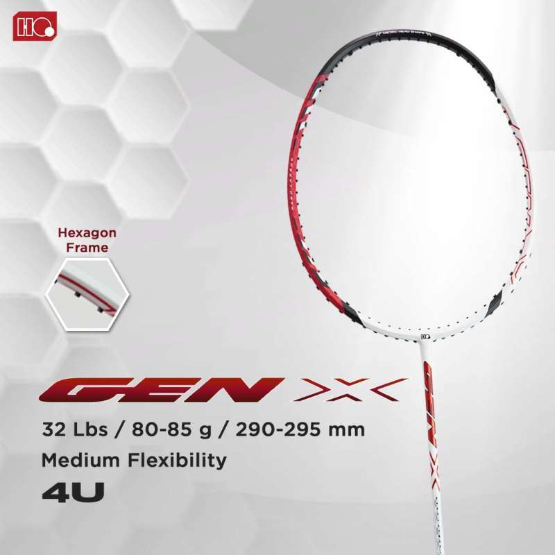 Promo Raket Badminton Bulutangkis Hi-qua Gen-x 4u Max 32 Lbs Full Set ...