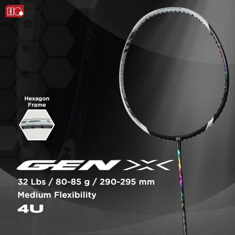 Promo Raket Badminton Bulutangkis Hi-Qua Gen-X 4U Max 32 Lbs Full Set ...