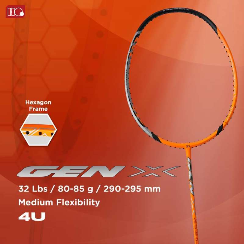 Promo Raket Badminton Bulutangkis Hi-Qua Gen-X 4U Max 32 Lbs Full Set ...