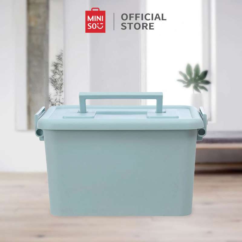 Jual MINISO Kotak penyimpanan Plastik Kotak Kontainer Serbaguna ...