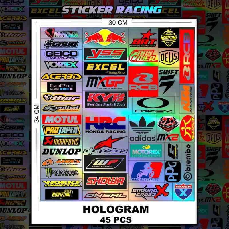 Jual STICKER PACK SPONSOR RACING STIKER PACK - Stiker Pack Helm KYT di ...