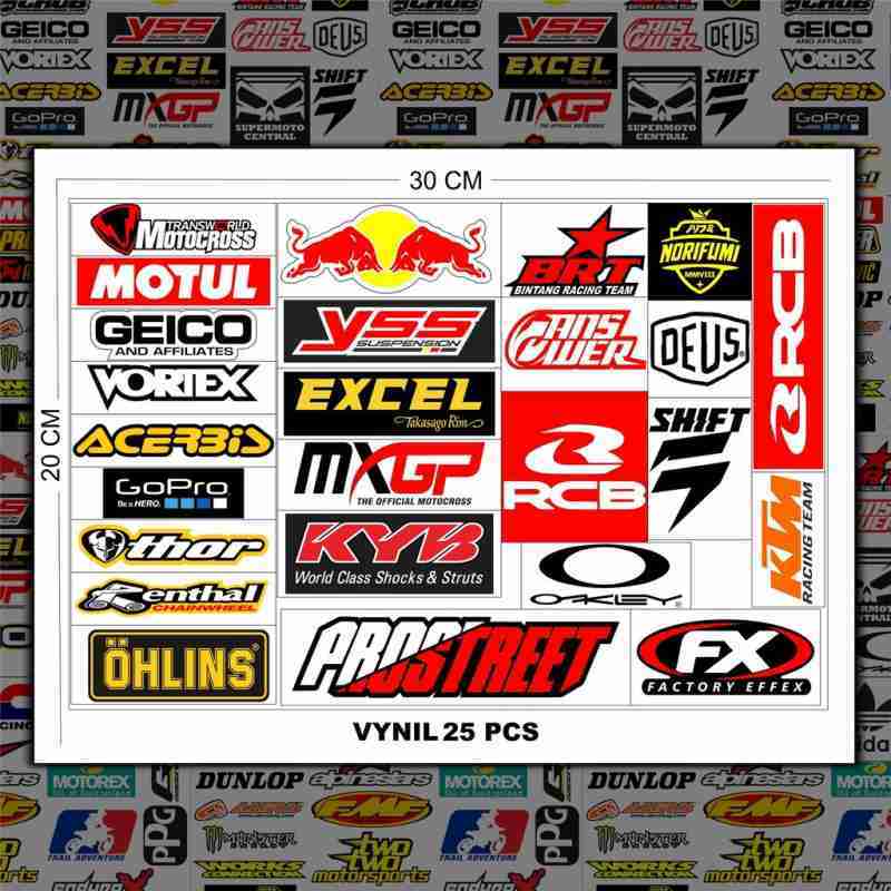 Jual Sticker Pack Sponsor Racing Stiker Pack - Vynil 25 Pcs Di Seller ...