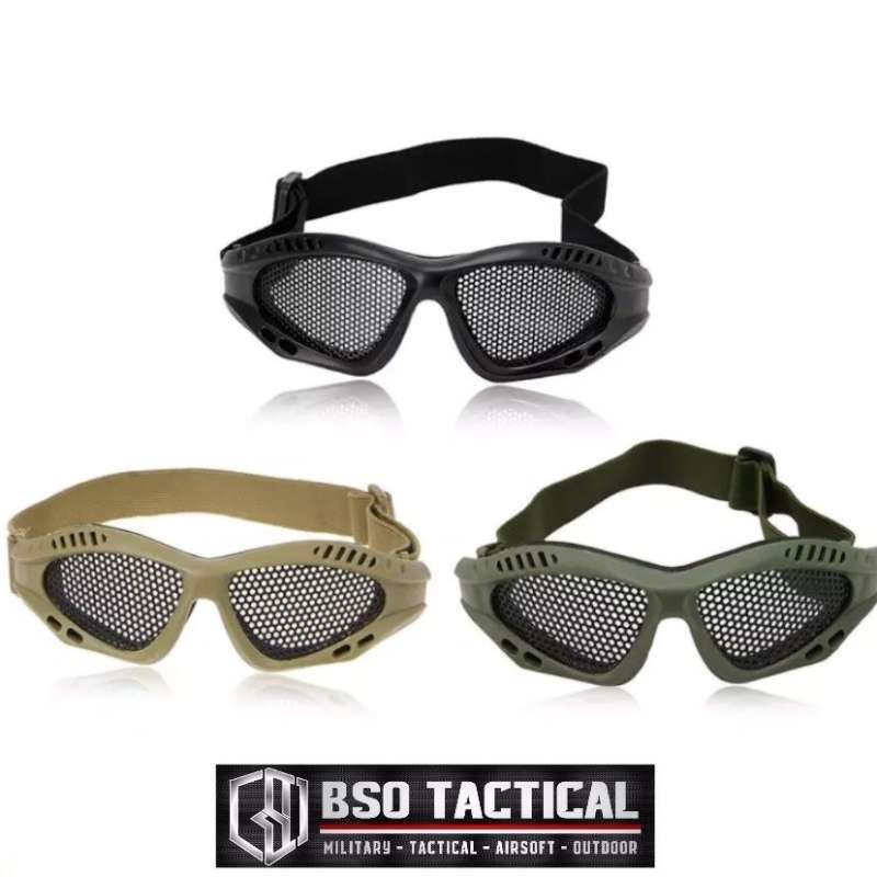 Jual Tactical Goggle Jaring Metal Mesh Military 3 Colour im di Seller ...