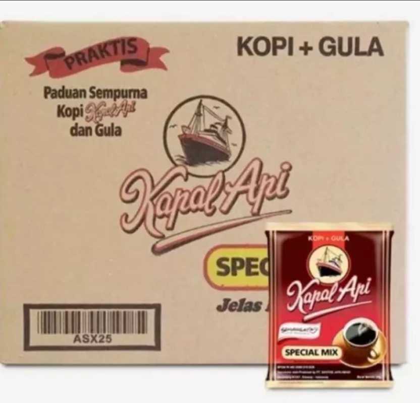 Jual Kapal Api Special Mix 1Renceng Kopi Hitam Gula 10 Sachet 25gr di ...
