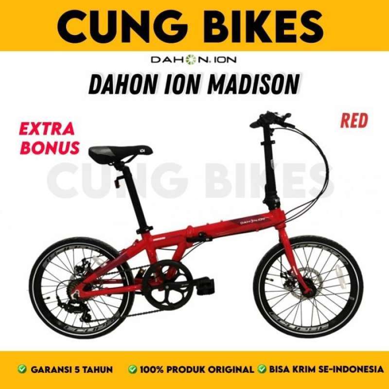 Jual Sepeda Lipat 20 inch Dahon ION Madison Alloy 7 Speed Shimano - Red ...