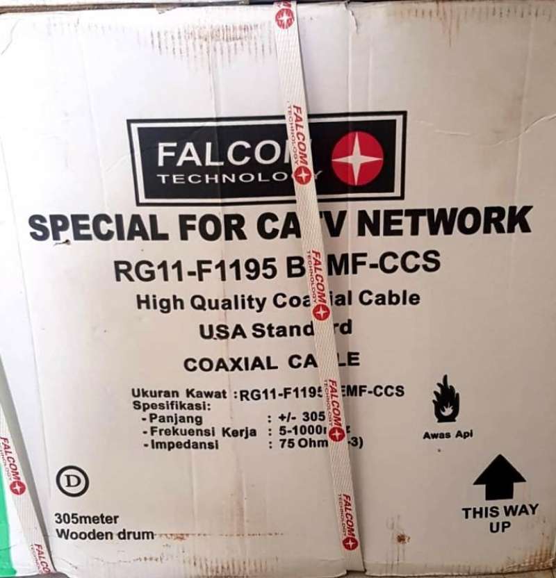Jual Kabel Coaxial Rg11+messenger 305mtr Falcom Rg11-f1195 - Rg11-jelly ...