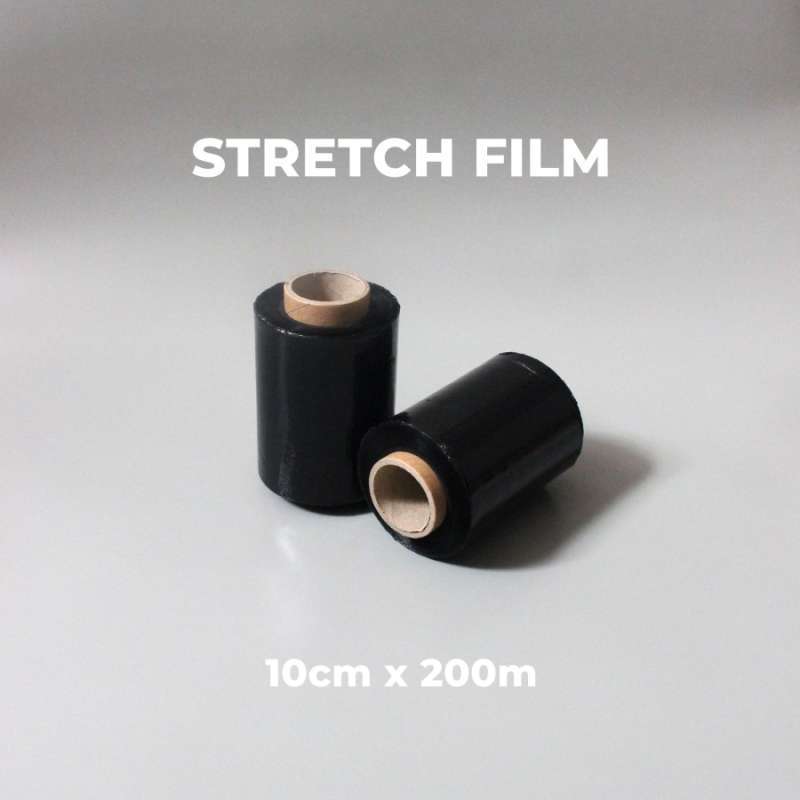 Jual Stretch Film Hitam 10cm X 200m - Plastik Wrapping Hitam 10 Cm X ...