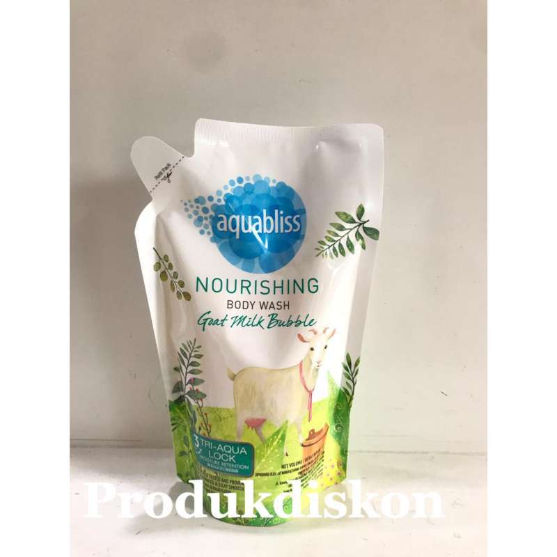 Jual Aquabliss Body Wash Refill 450ml Goat Milk Bubble di Seller toko ...