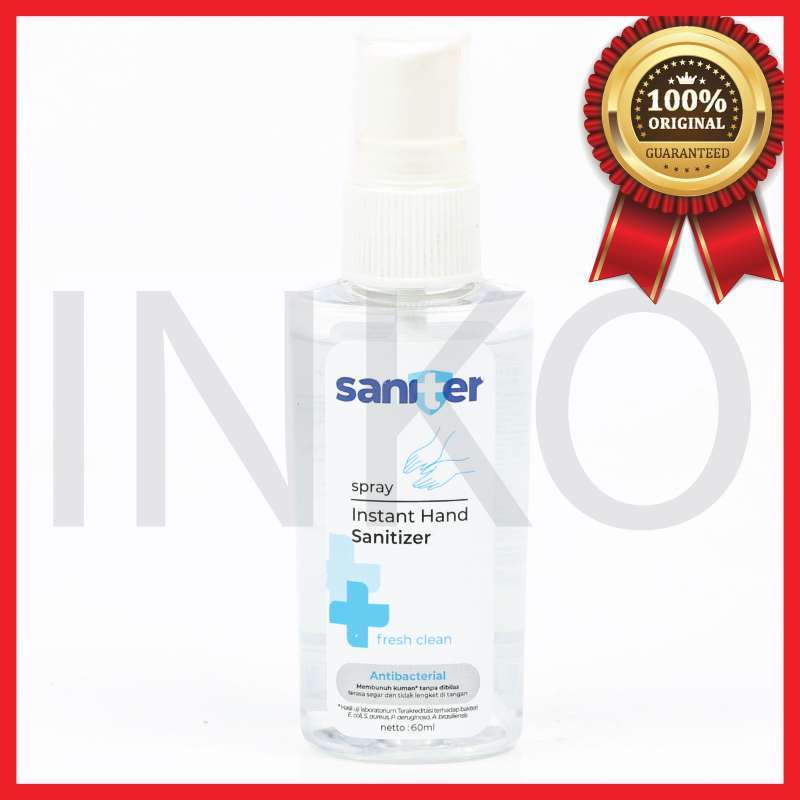 Jual SANITER SPRAY INSTANT HAND SANITIZER FRESH CLEAN ANTIBACTERIAL 60M ...
