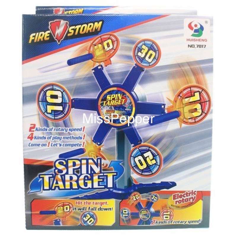 Jual Spin Target Elektrik Rotary darts untuk pistol Nerf N-strike dll ...
