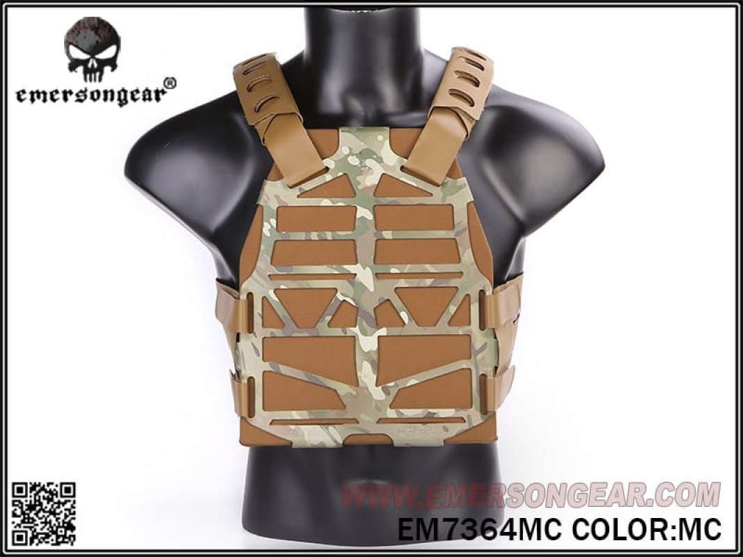 Jual Rompi Vest Tactical New Emerson Frame Carrier Plastic Plate ...