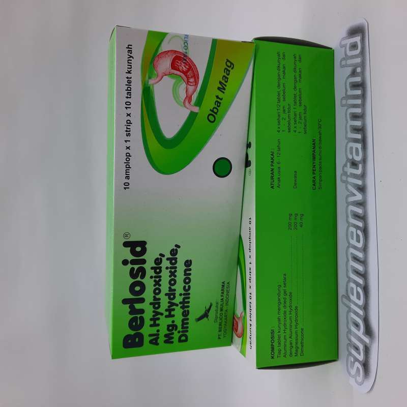 Jual Berlosid obat maag [ Strip / 10 Tablet ] di Seller G-Mart ...