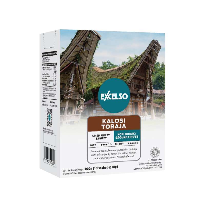 Jual Excelso Single Serving Kalosi Toraja Folding Box [10 Sachet / 10 ...
