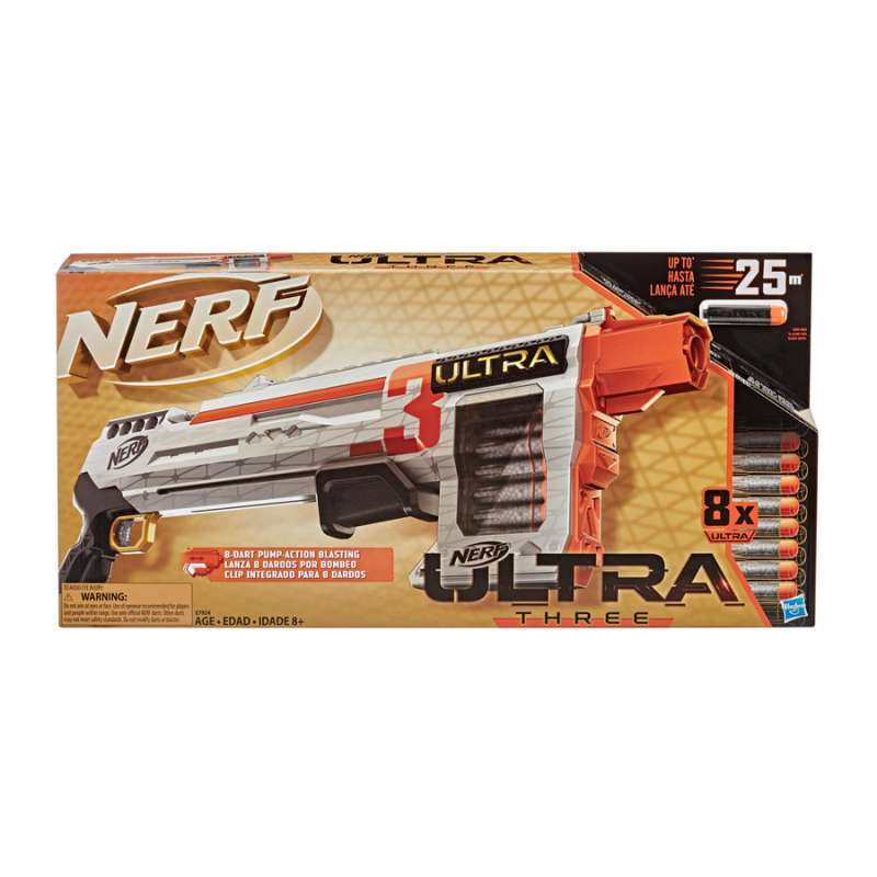 Jual NERF Ultra Three 3 Pump Action Blaster Original Hasbro Shotgun ...