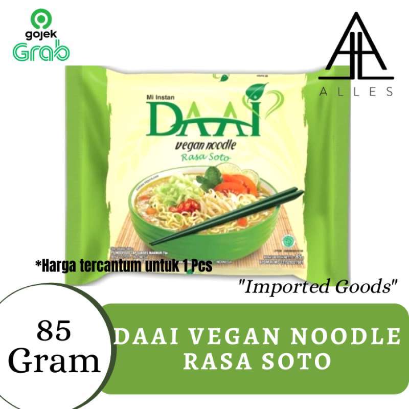 Jual DAAI VEGAN NOODLE / MIE RASA SOTO / NOODLE DAAI 85 gram di Seller ...