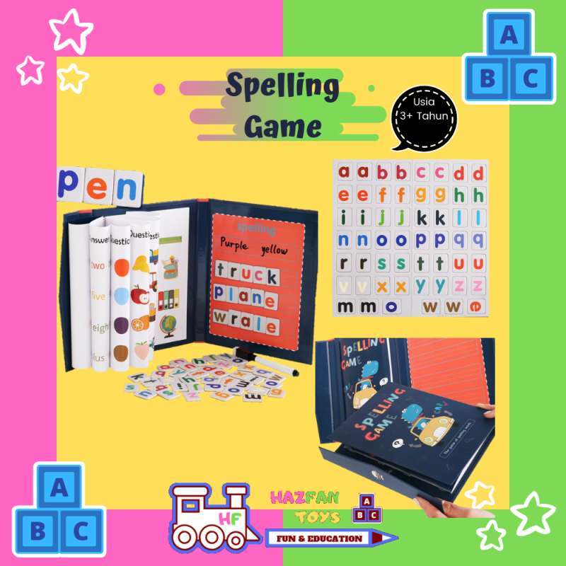 Jual Mainan Edukasi Buku Anak Spelling Game Magnet Mengeja Membaca ...