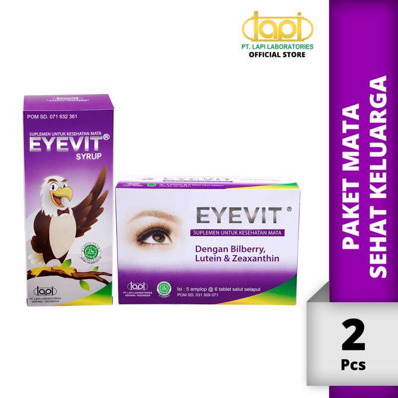 Jual Paket Mata Sehat Keluarga - EYEVIT Tablet 5 strip @ 6 Tablet ...