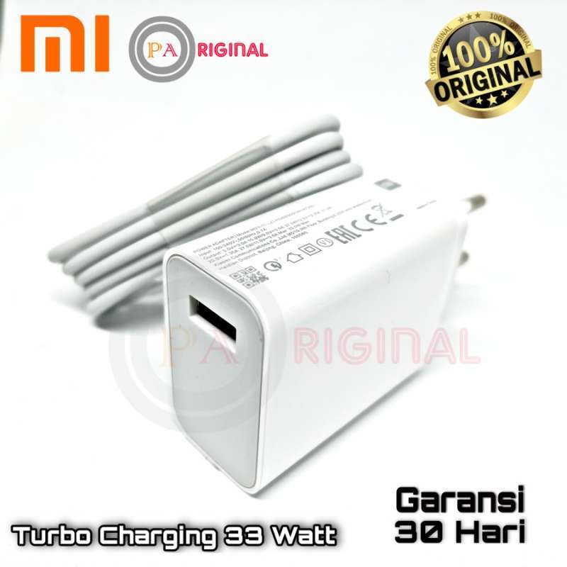 Promo Xiaomi Charger Mi Poco X3 NFC Turbo Charging 33W Original 100% ...