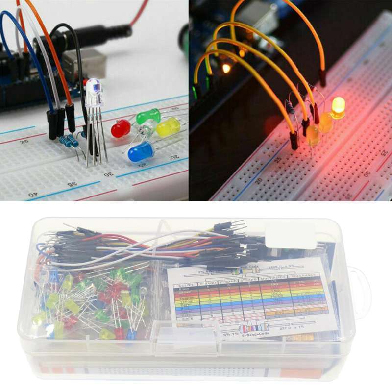 Promo Electronic Component Basic Starter Kit Breadboard LED Buzzer ...